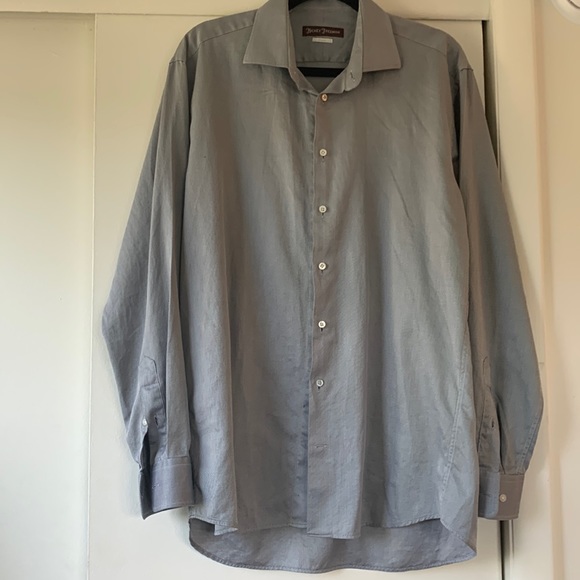 Hickey Freeman | Shirts | Hickey Freeman Mens Striped Dress Shirt ...